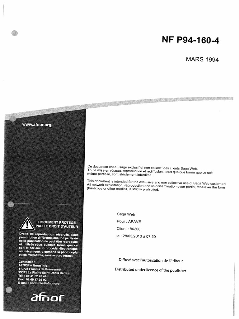 10 - NF P 94-160-4 - Partie 4 - Méthode Par Impédance | PDF