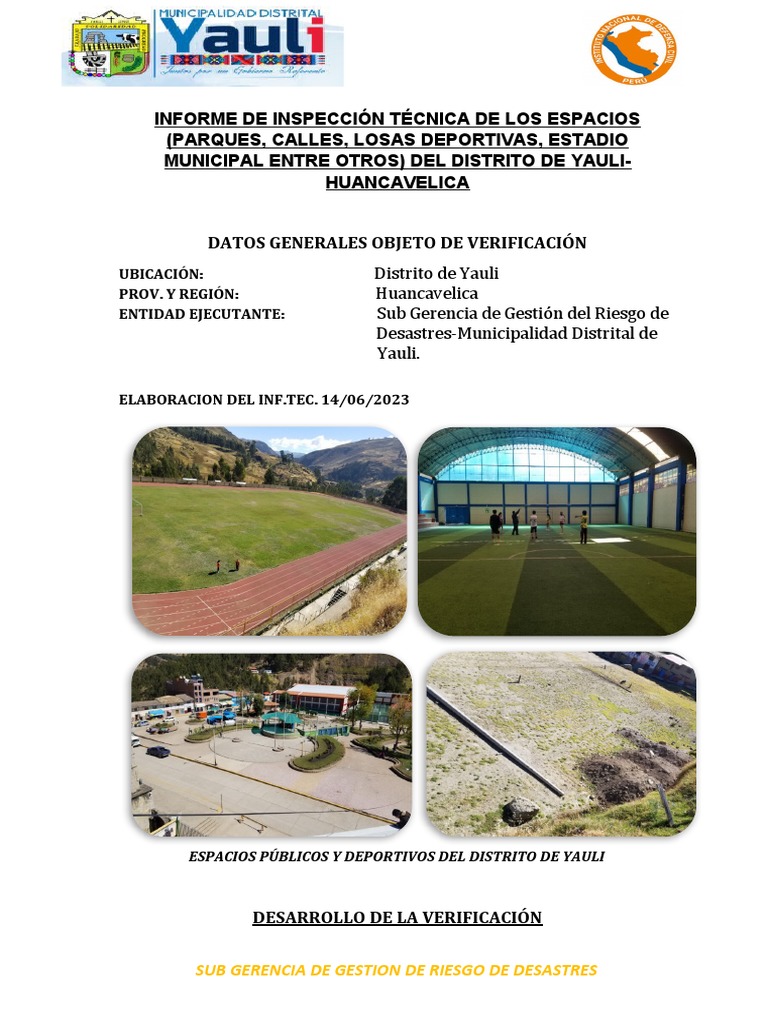 Informe de Inspeccion Tecnica Xli | PDF | Estadio