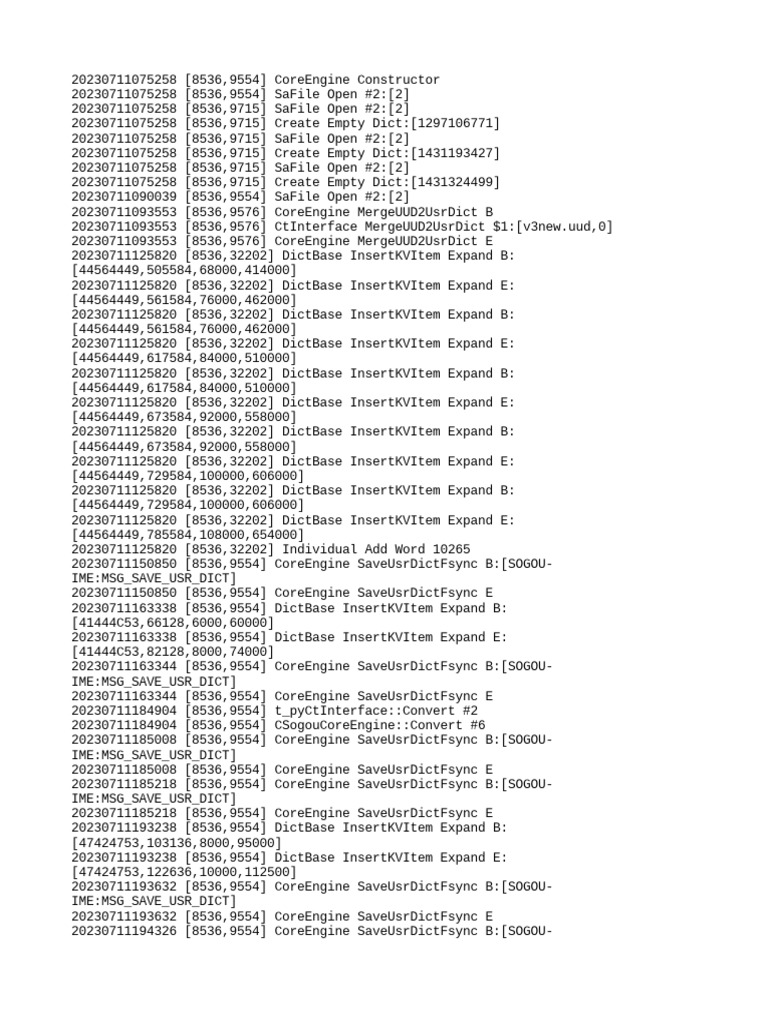 Sogou IME System Log Analysis | PDF