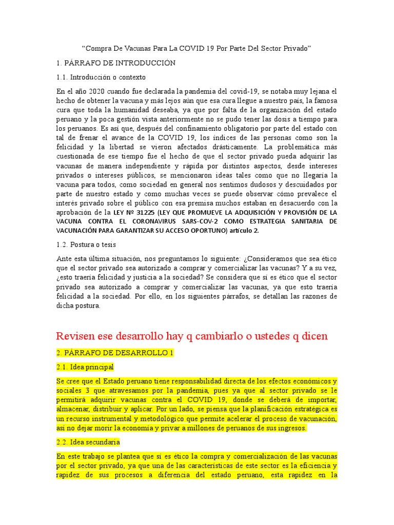 Vacunas COVID-19: Compra Privada Ética | PDF | Vacunas | Felicidad