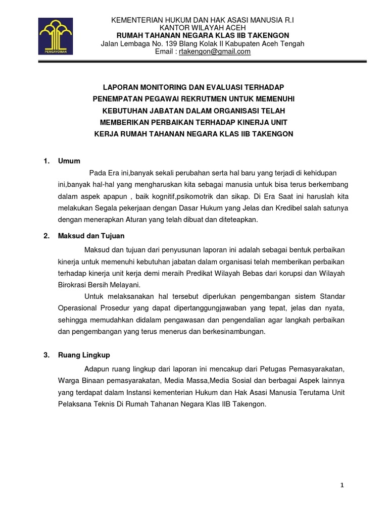 Laporan Hasil Monitoring | PDF