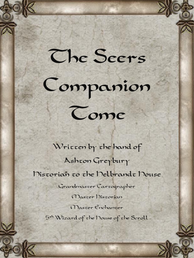 The Seers Companion Tome | PDF | Spear | Sword