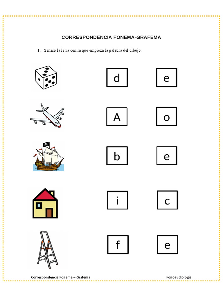 Actividad - Correspondencia Grafema - Fonema | PDF