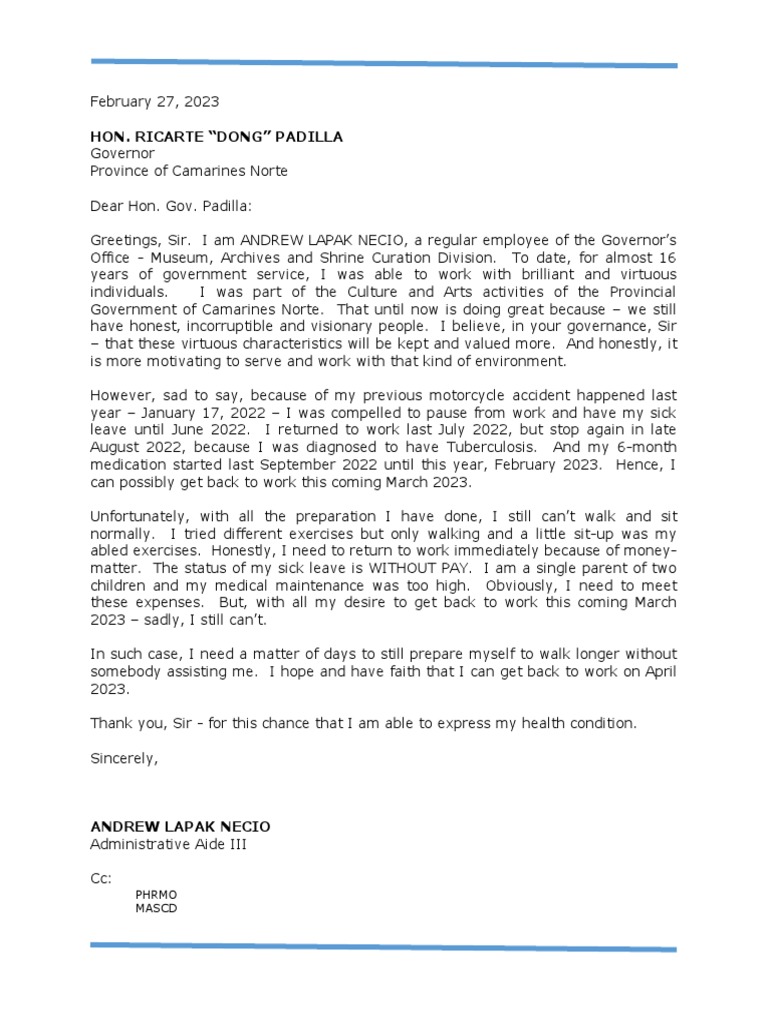Letter To Gov Dong Padilla | PDF