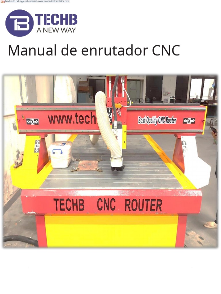CNC Router Manual | PDF | Control numerico | Herramienta de máquina