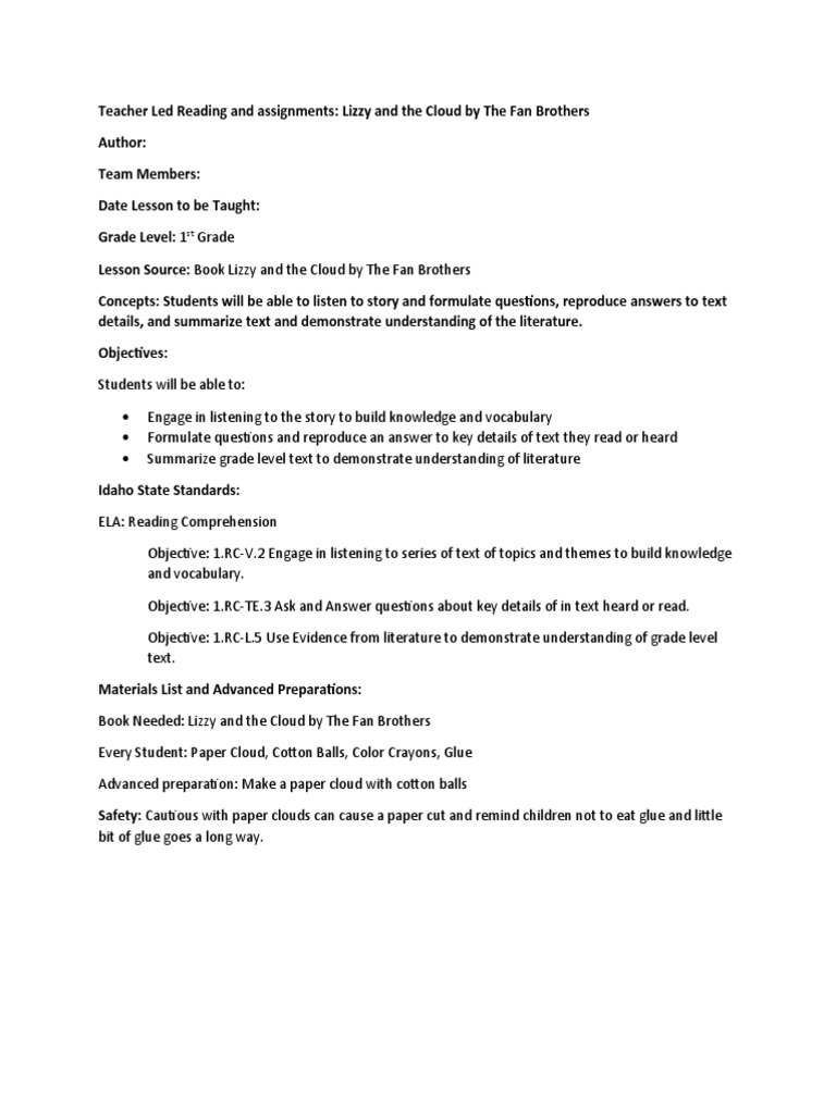 Hernandez Lessonplan | PDF | Reading Comprehension | Understanding