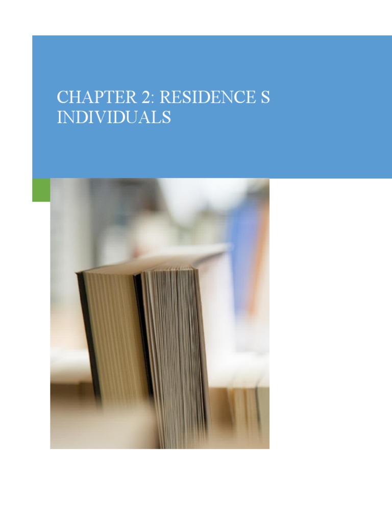 Chapter 2 Residence Status of Individuals | PDF | Taxes | Economies