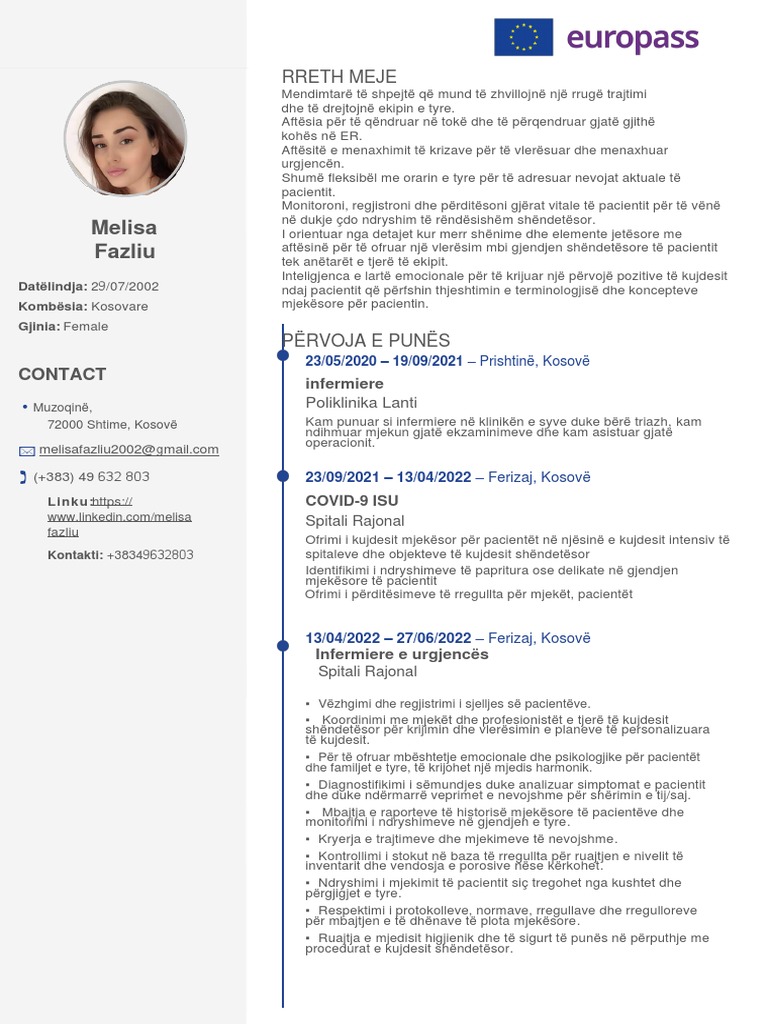 M.F-CV Shqip | PDF