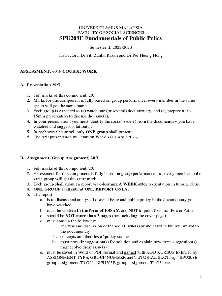 Public Policy Course Assessment Guide | PDF | Science | Cognition