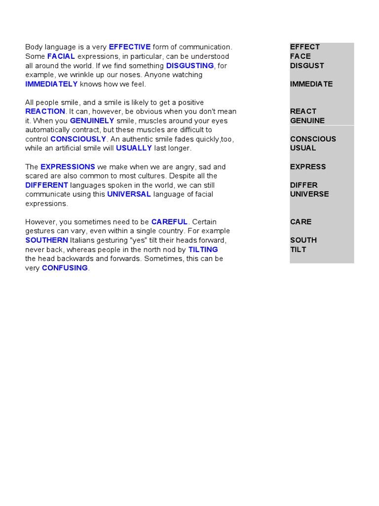 Understanding Body Language and Expressions | PDF