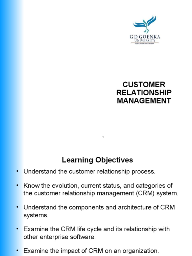 Unit I - CRM Basics | PDF | Customer Relationship Management | Marketing
