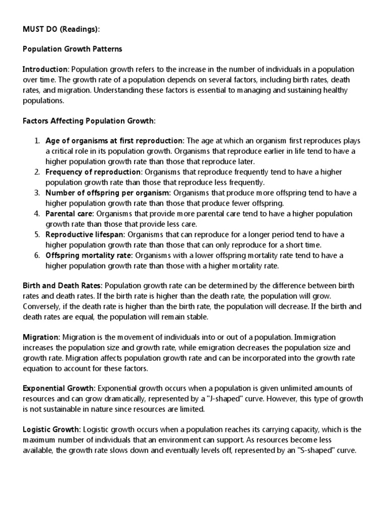 Population Growth | PDF