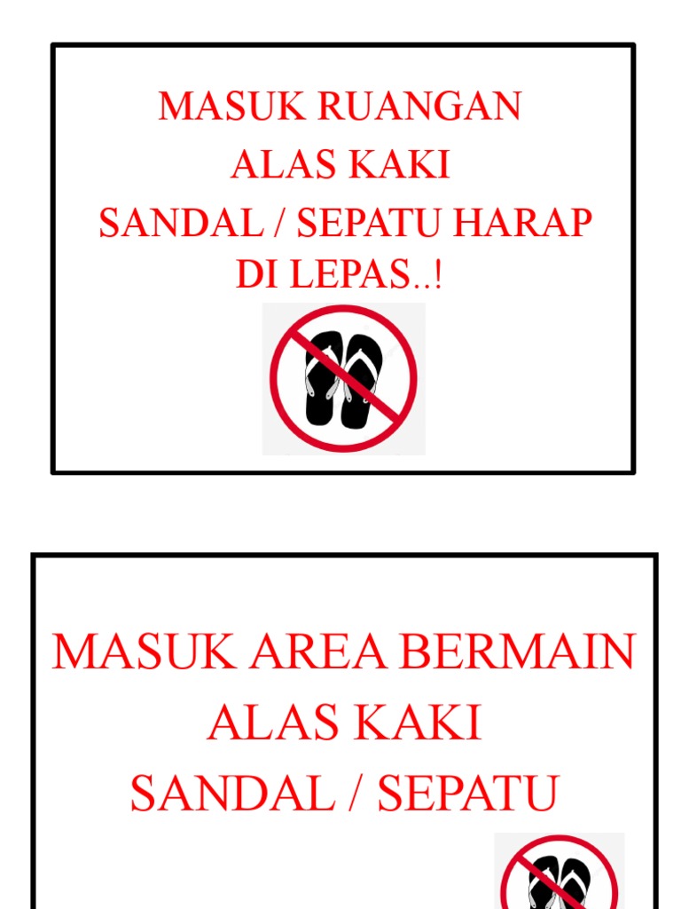 Alas Kaki Harap Dilepas | PDF