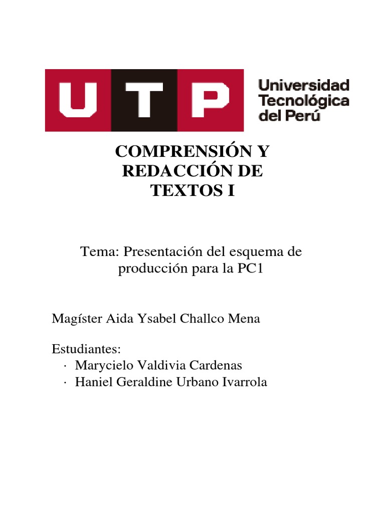 Presentación Del Esquema de Producción para La PC1 | Descargar gratis PDF | Perú | Laboratorios