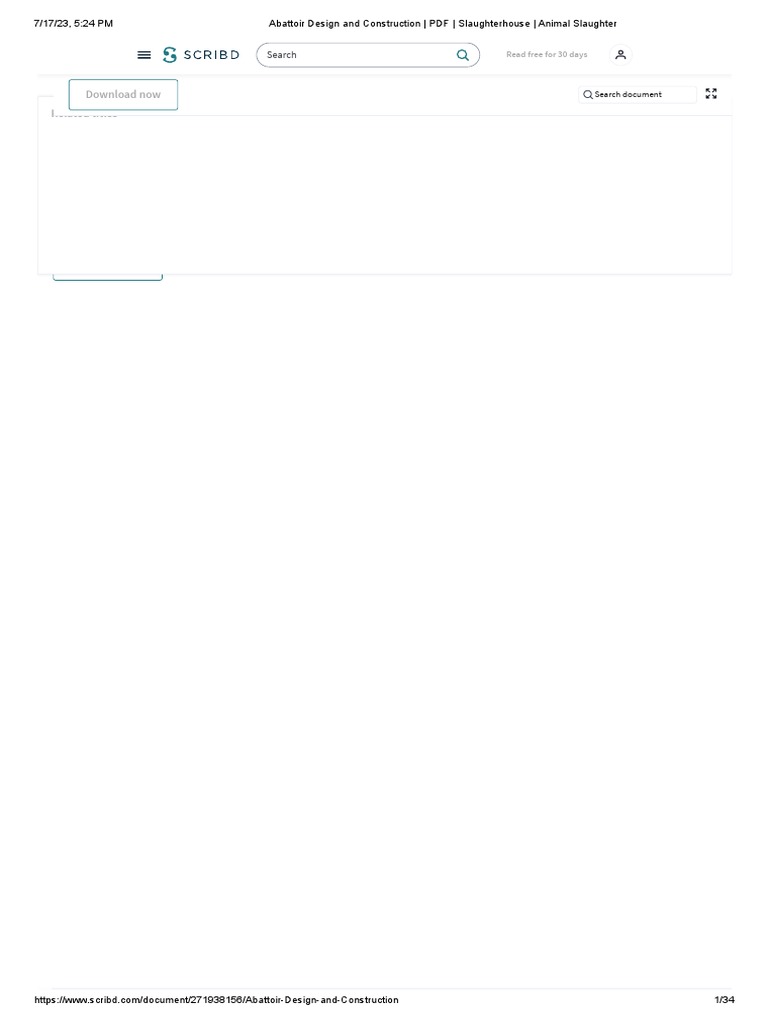 Abattoir Design and Construction - PDF - Slaughterhouse - Animal ...