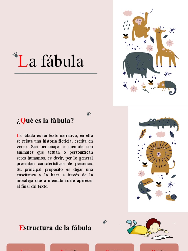 ¿Qué es una fábula? Definición y elementos | PDF | Fábula