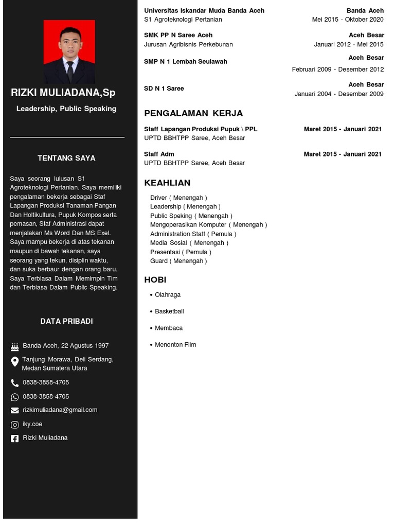CV Rizki-1 | PDF
