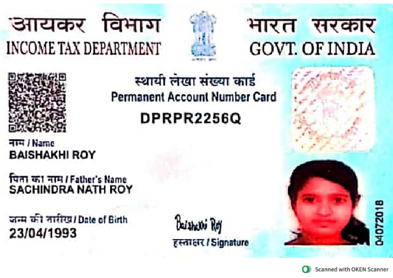 Baishakhi Roy Pan Card | PDF