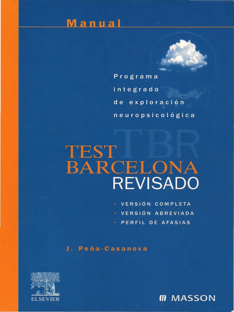 Manual - Test Barcelona Revisado | PDF | Neurología | Oración (Lingüística)
