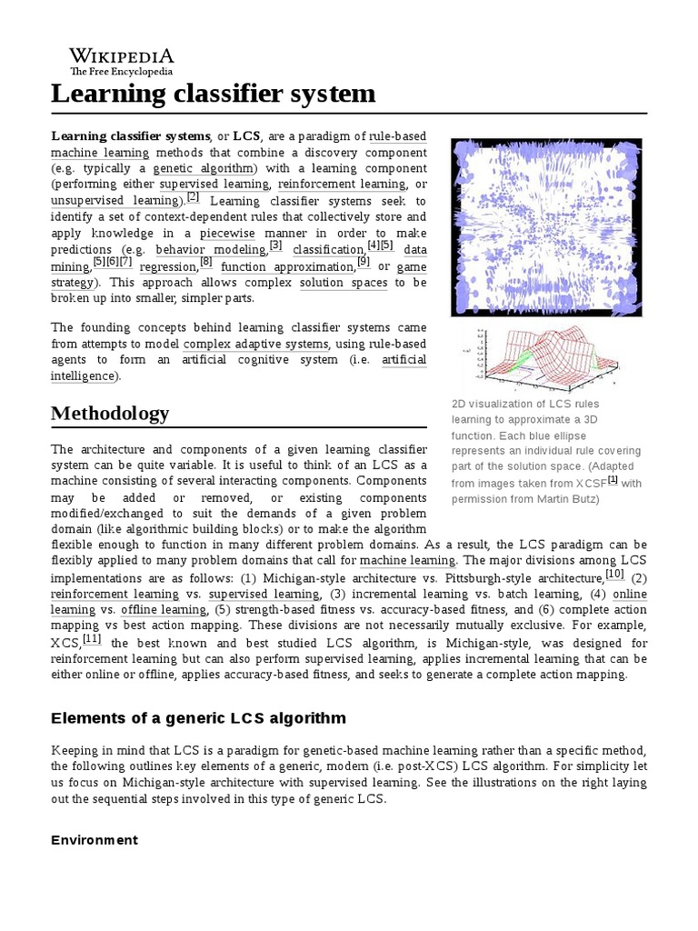 Learning Classifier System | PDF | Learning | Cognition