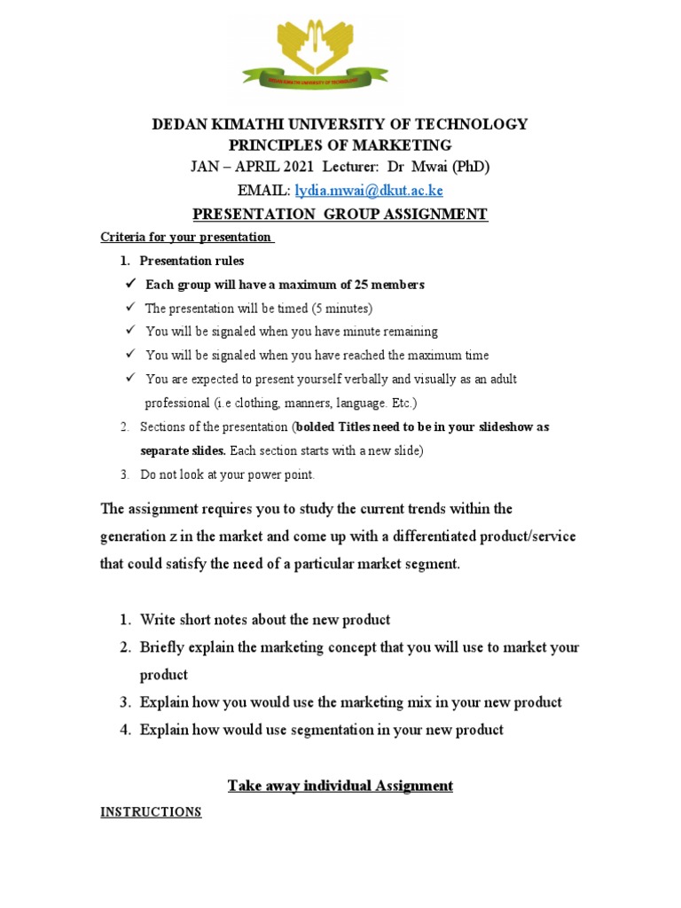 v6 Principles of Marketing Presentation Assignment | PDF | Market ...
