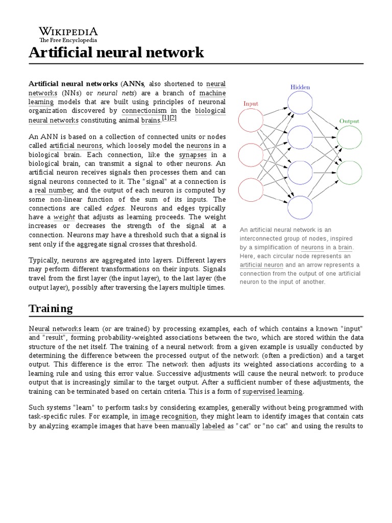 Artificial Neural Network | PDF