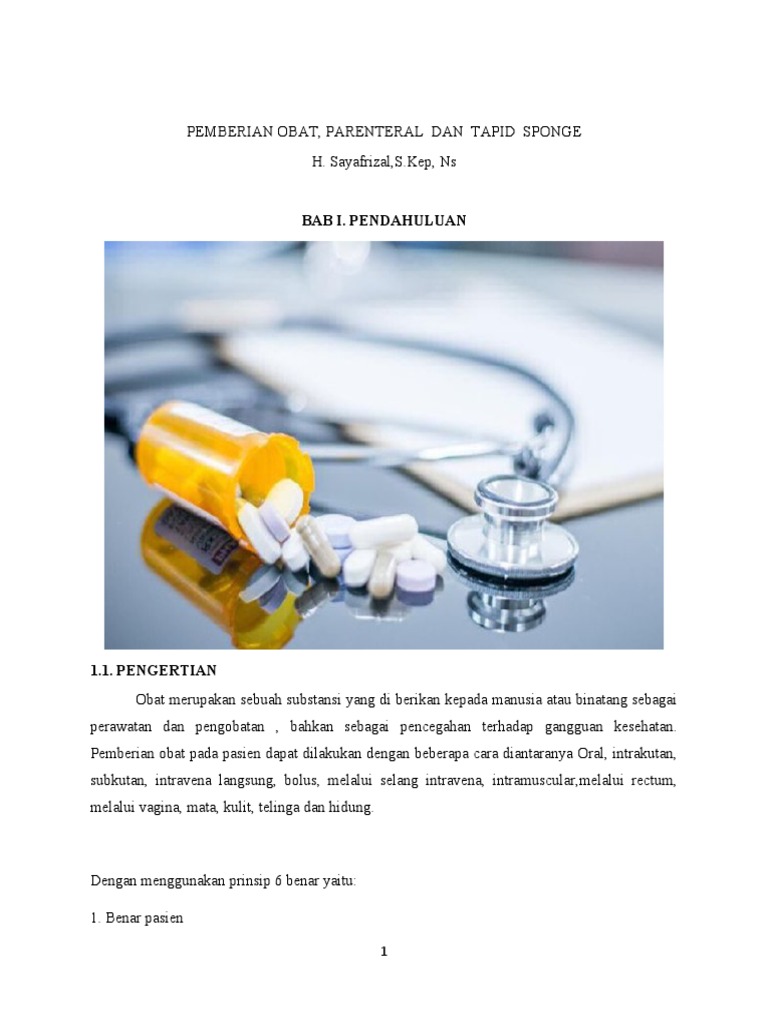 BAB XIV PEMBERIAN OBAT PARENTERAL DAN TAPID SPONGE | PDF
