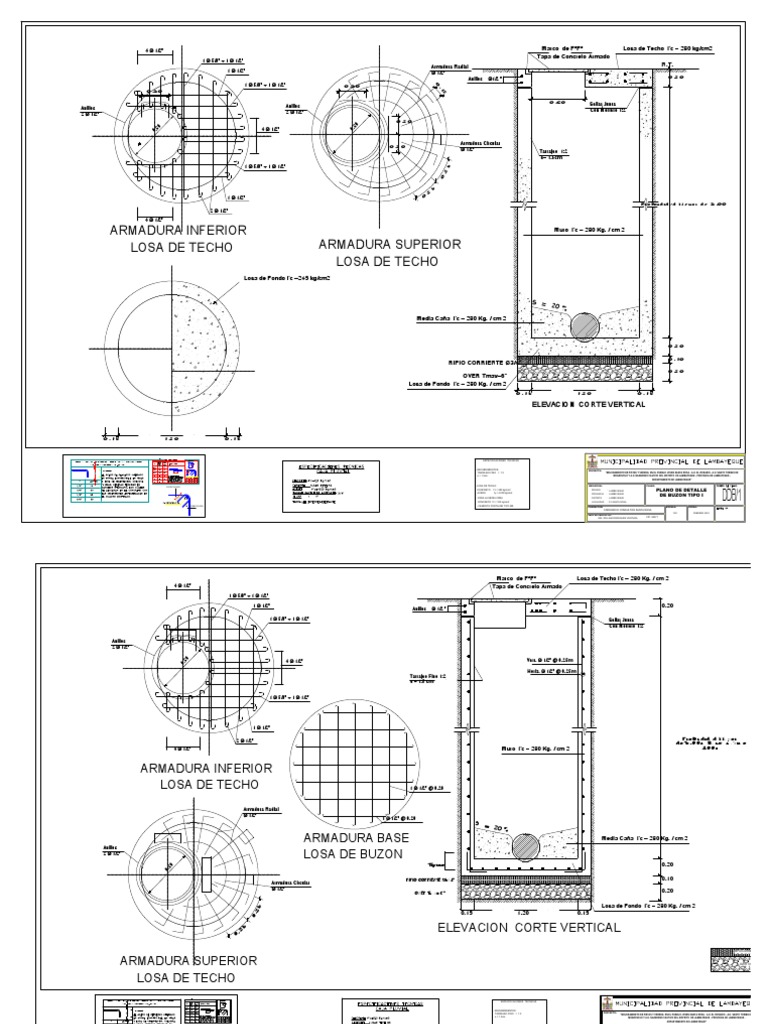 A1-Plano de Detalle de Buzon Tipo 1 y 2 | Descargar gratis PDF ...