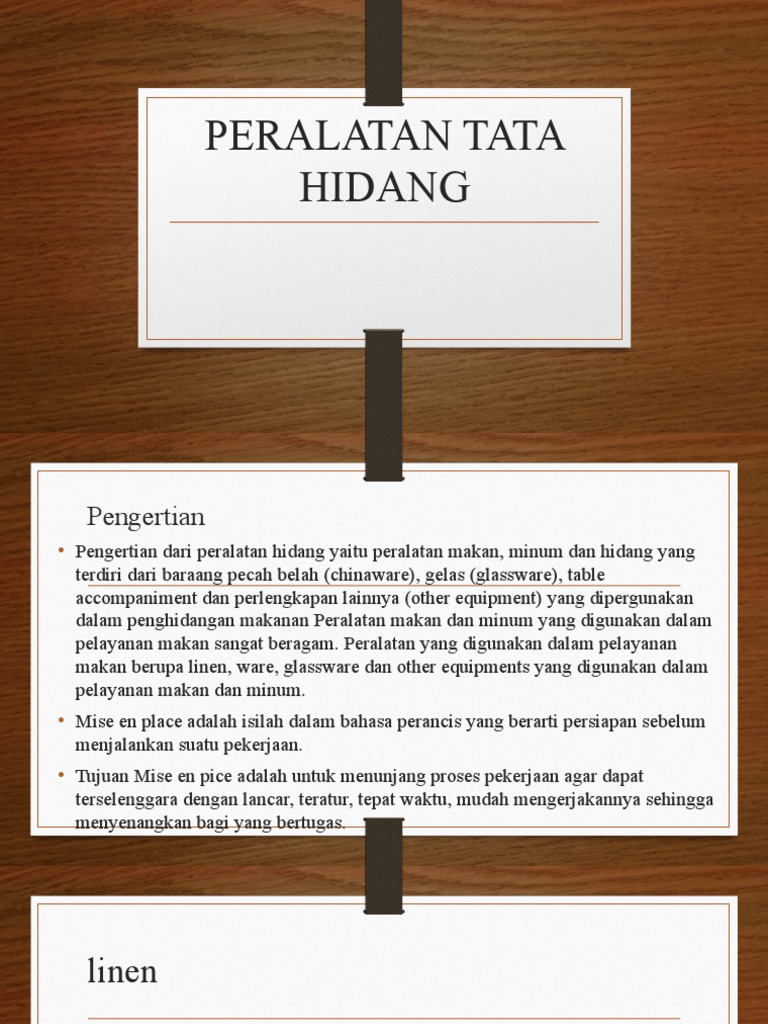 Peralatan Tata Hidang | PDF | Memasak, Makanan, & Anggur | Griya & Taman