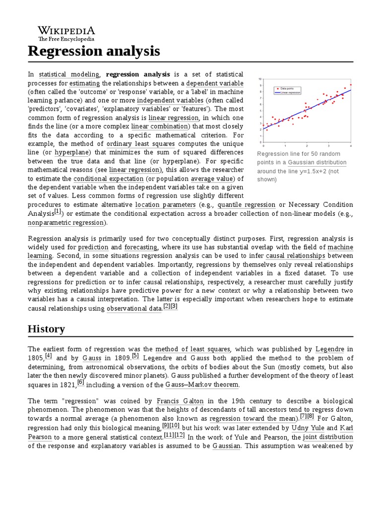 Regression Analysis | PDF | Regression Analysis | Ordinary Least Squares