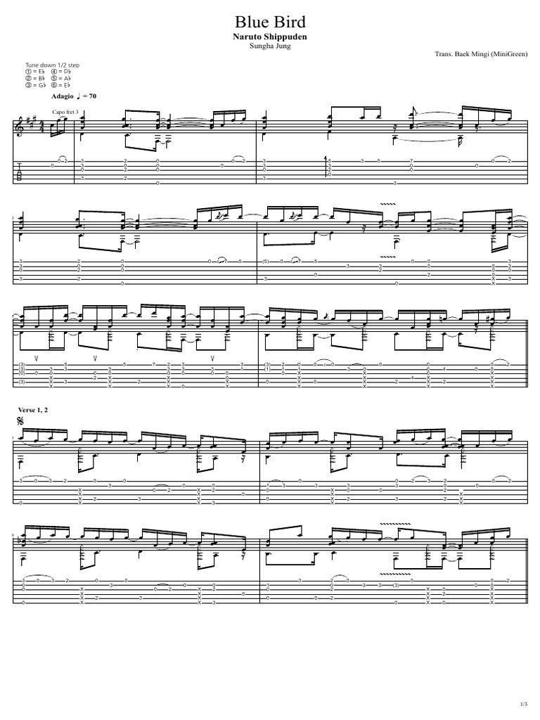 PDF Sungha Jung - Blue Bird | PDF