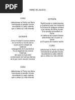 Letra de La Marcha Del Estado de Zacatecas | PDF