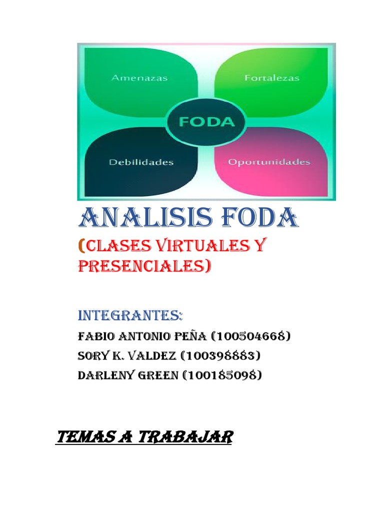 Analisis Foda | PDF | Análisis FODA | Aprendizaje