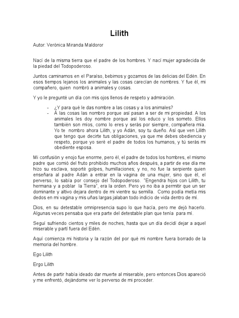Veronica Miranda, Lilith | PDF