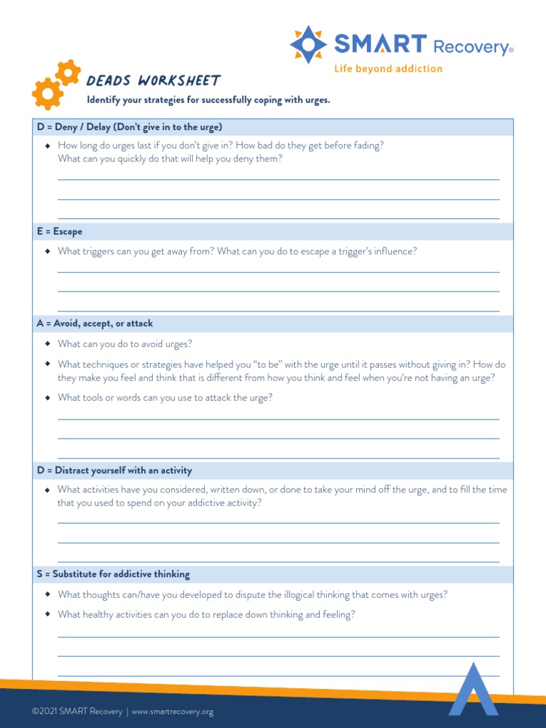 DEADS Worksheet for Urge Management | PDF