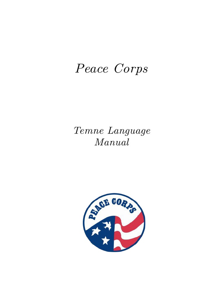 Peace Corps Temne Language Manual | PDF | Noun | Grammatical Number