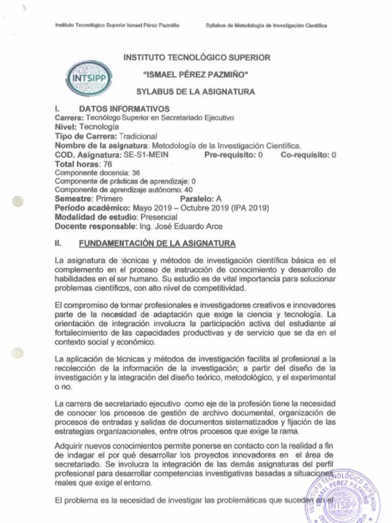 Tsse s1 Metodologia | PDF