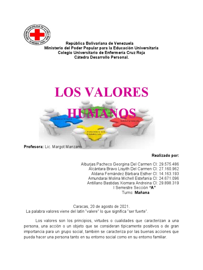 20 Valores Humanos Esenciales | PDF | Amor | Justicia