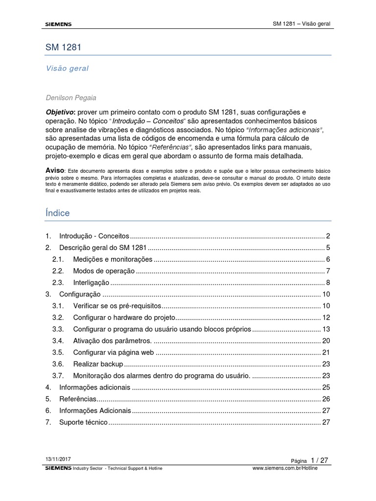 Visão Geral do Módulo SM 1281 | PDF | Oscilação | Frequência