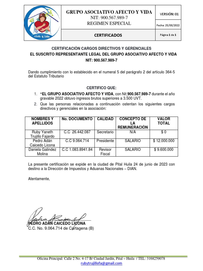 Certificado 364 | PDF