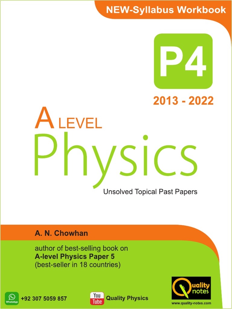 A2 Physics P4 Topical Workbook - 2013 To 2022 | PDF | Physics | Electricity A2 Physics P4 Topical Workbook - 2013 To 2022 | PDF | Physics | Electricity