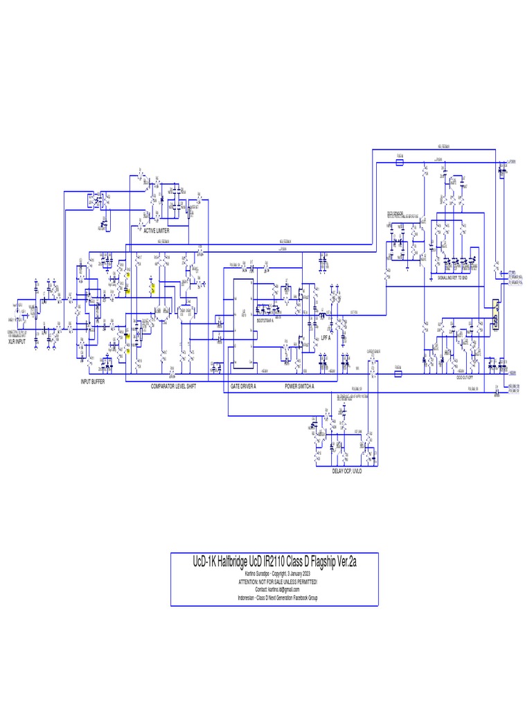 UcD Class D Amplifier Schematic | PDF