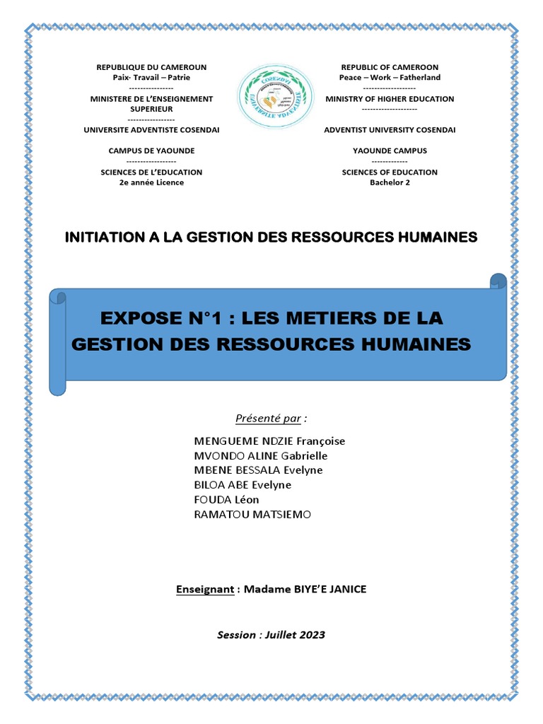 Expose GRH | PDF