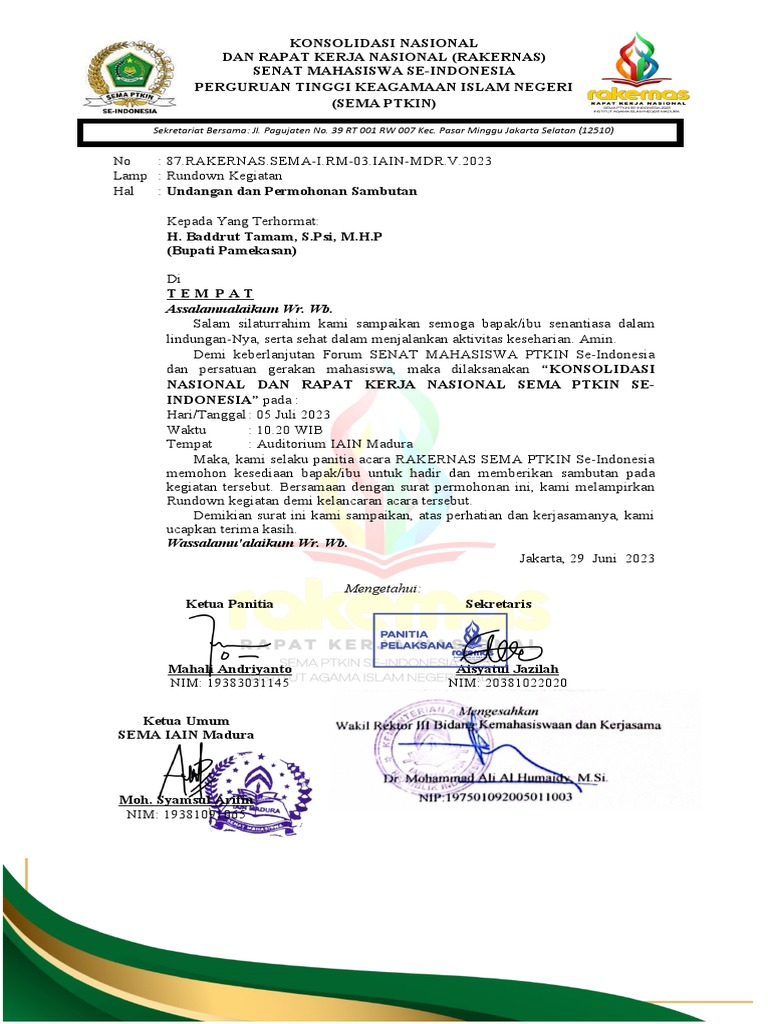 Undangan Kapolres Pamekasan Pdf