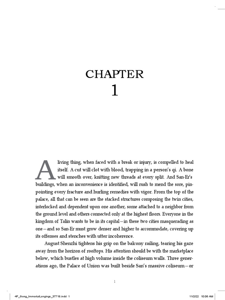 Immortal Longings Ch1 | PDF