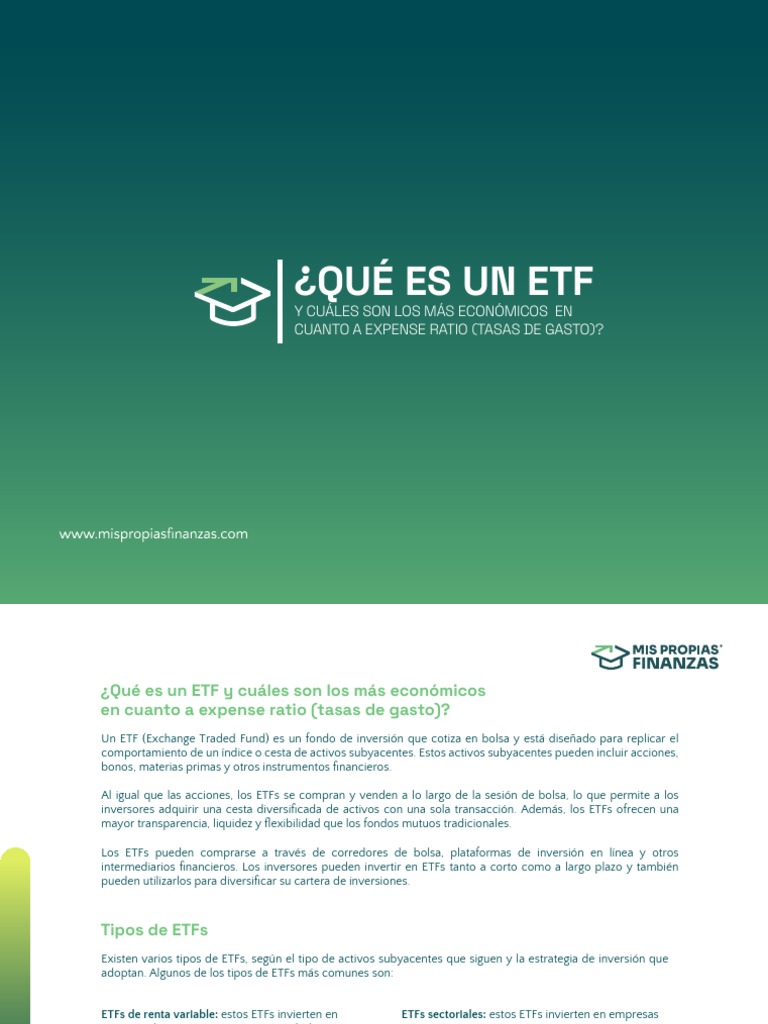Los ETFs Más Económicos Por Sector para Invertir | PDF | Fondo de inversion | Servicios financieros
