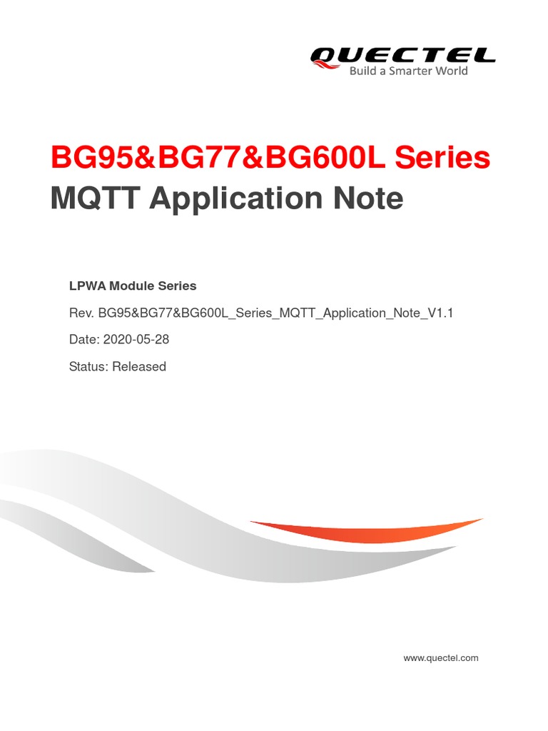 Quectel BG95BG77BG600L Series MQTT Application Note V1.1 | PDF ...