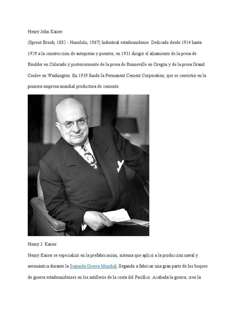 Henry John Kaiser | PDF
