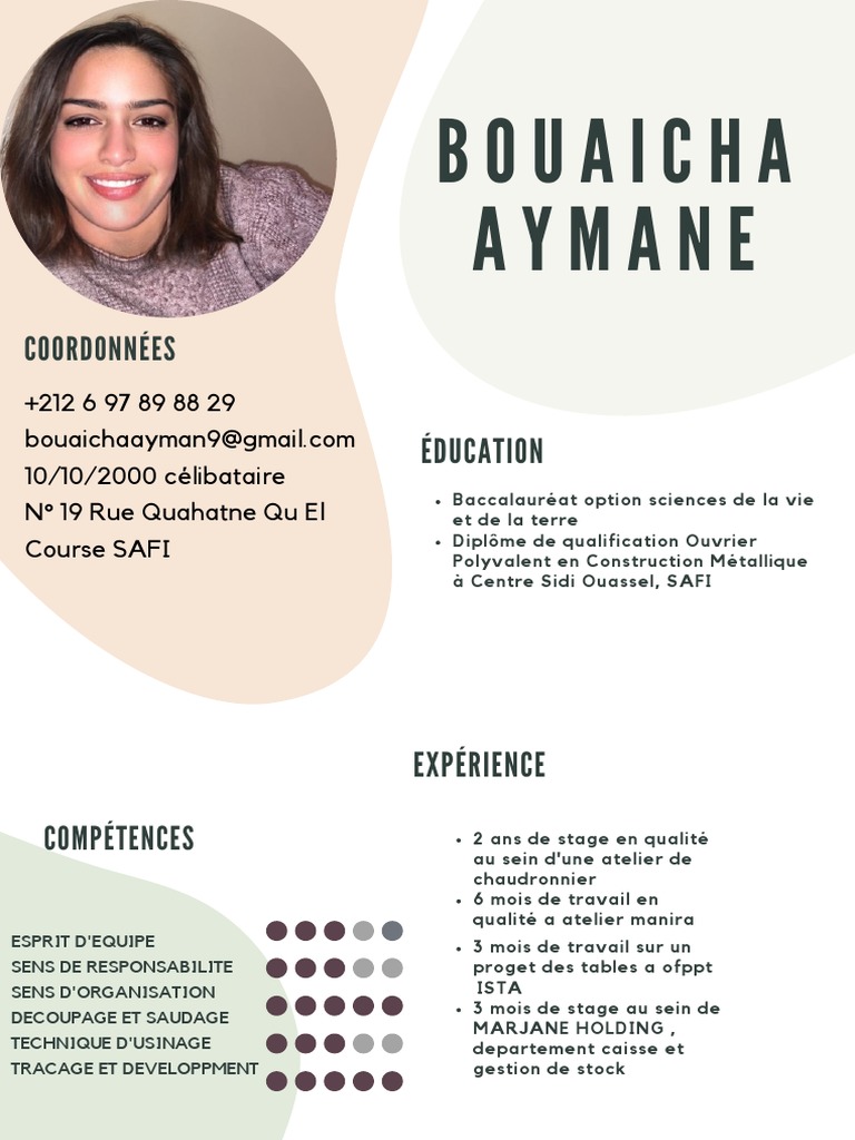 Compétences et expérience de Bouaicha | PDF