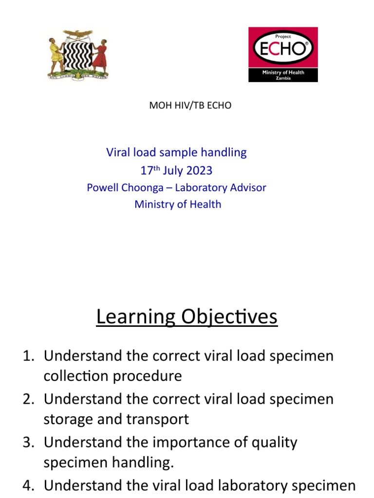 Viral Load Specimen Handling Guide | PDF | Medicine | Clinical Medicine